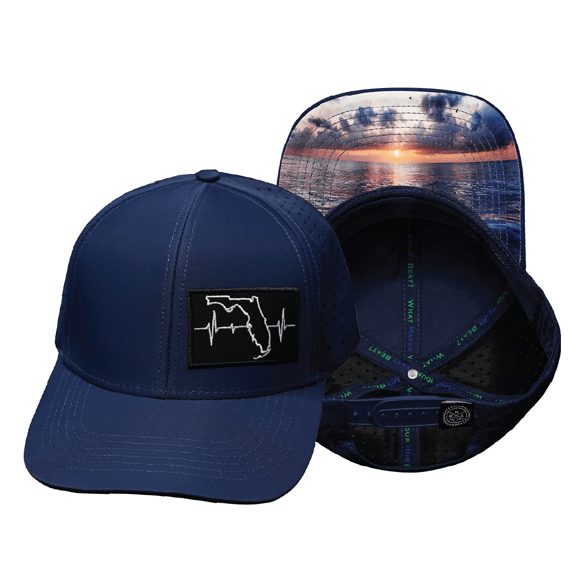 Florida Baseball Hat Water Resistant Performance Dark Blue