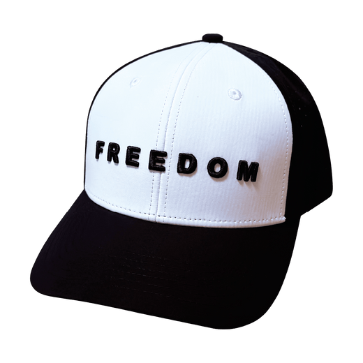 Freedom Hat Baseball Hat Fit Snapback Black White