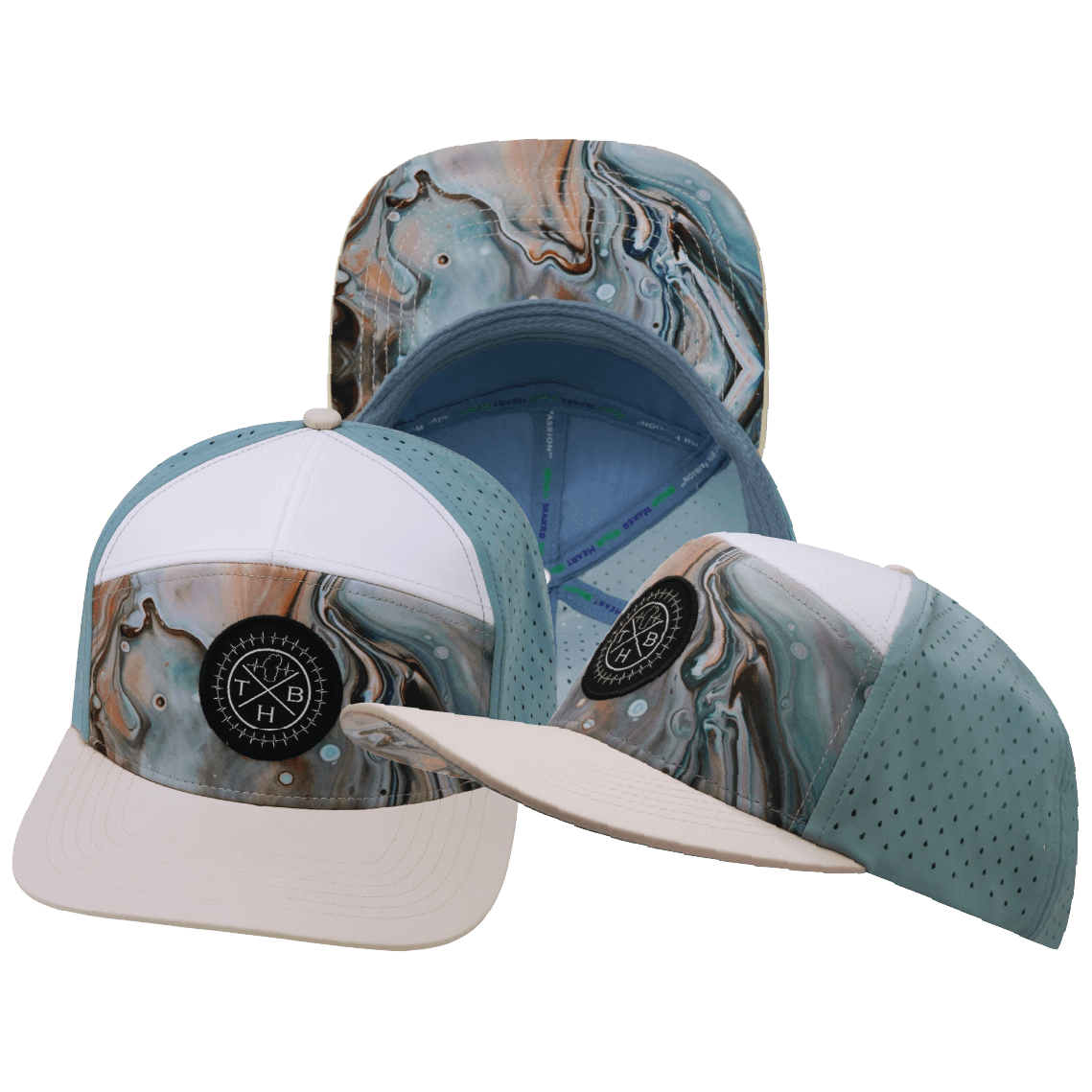 **YOUTH** Color Vibes Hat - Flat Bill - Marble Earth - Cream / White