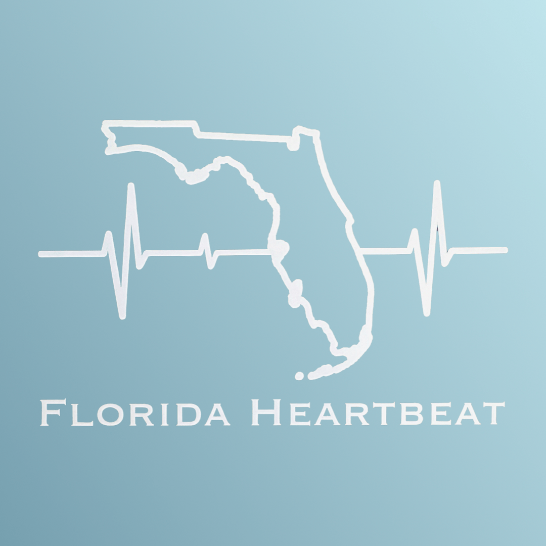 Florida - Sticker - Vinyl - White – The Heartbeat Brand